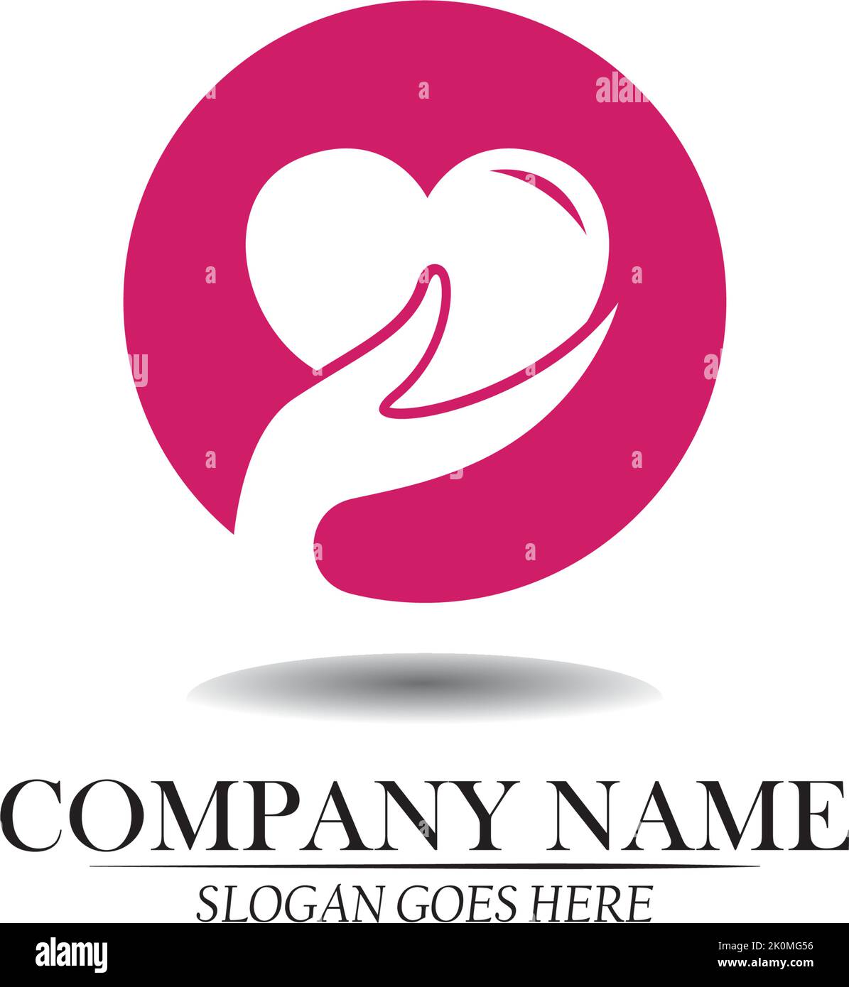 Hand and Love Logo Design icon template Stock Vector Image & Art - Alamy