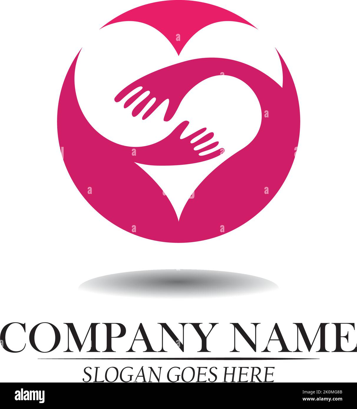 Hand and Love Logo Design icon template Stock Vector Image & Art - Alamy