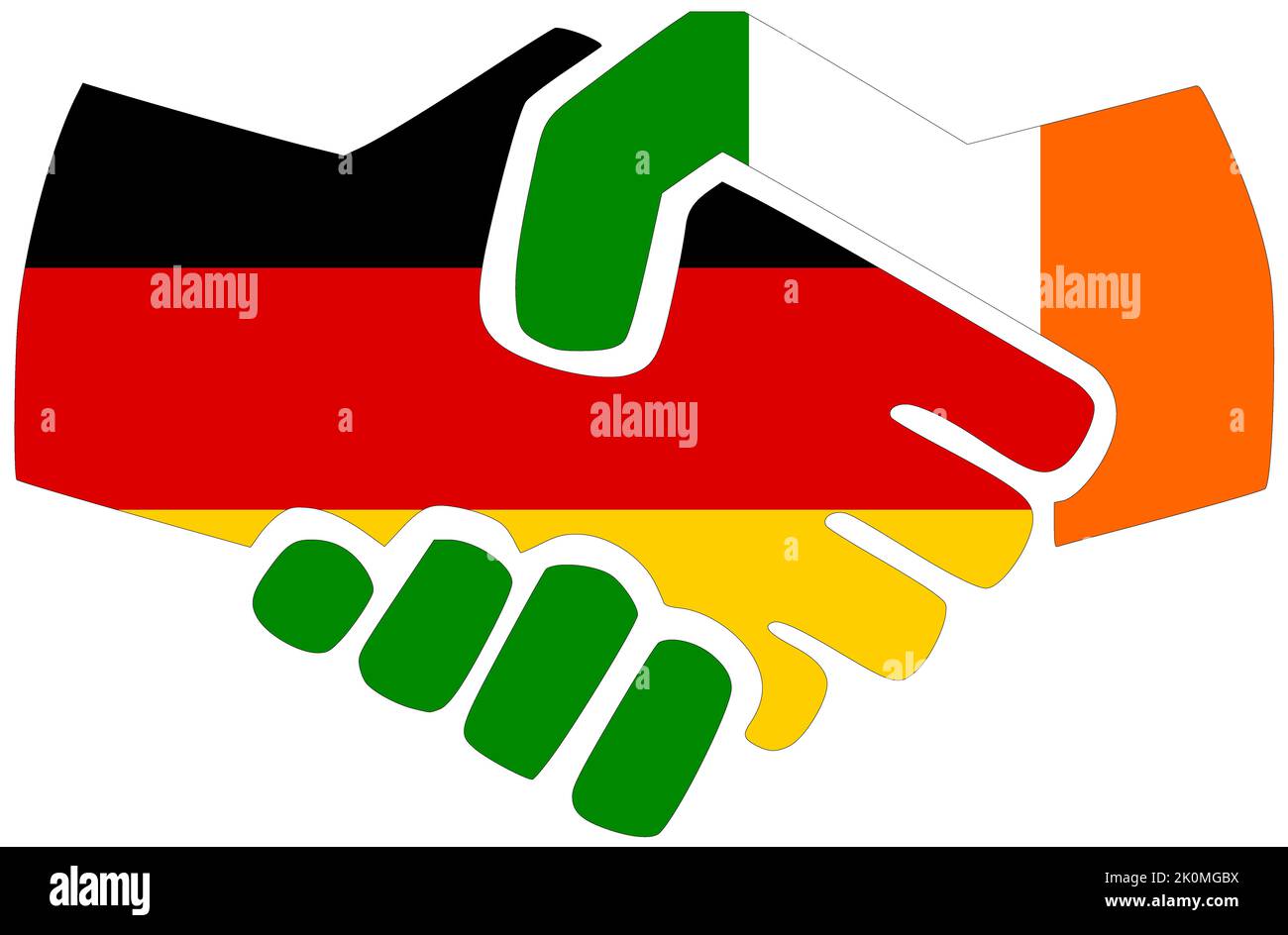 Germany - Ireland : Handshake, symbol of agreement or friendshi Stock ...