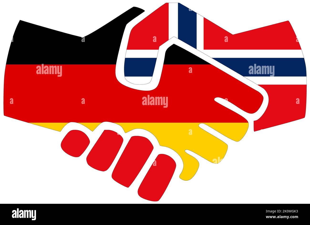 Germany - Norway : Handshake, symbol of agreement or friendship Stock ...