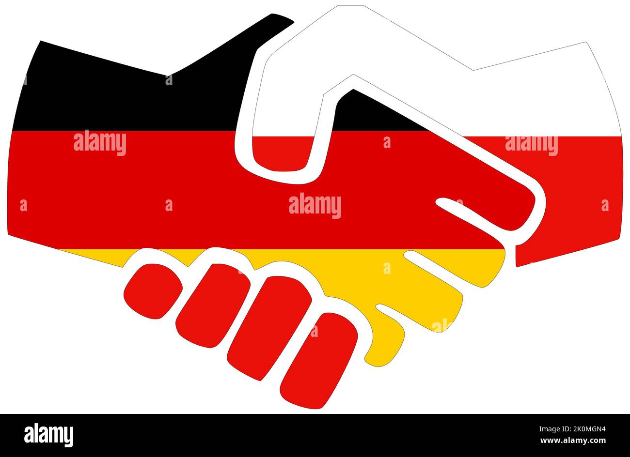 Germany - Poland : Handshake, symbol of agreement or friendship Stock ...