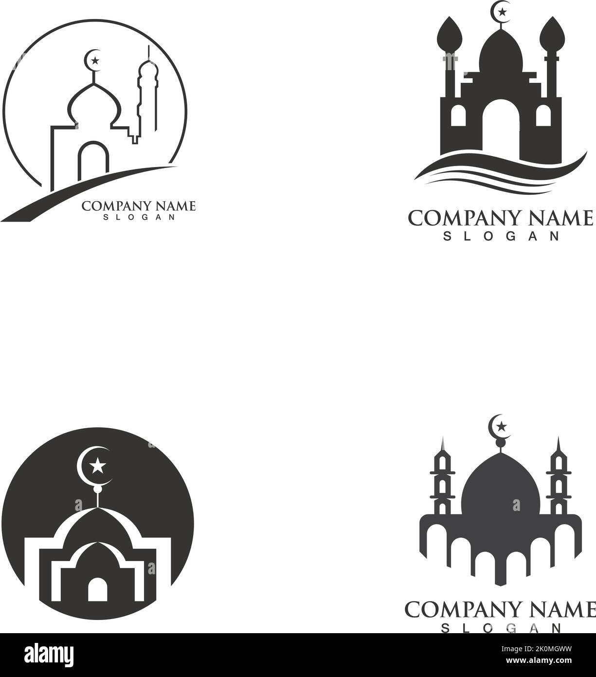 mosque logo and symbol vector icon template Stock Vector Image & Art ...