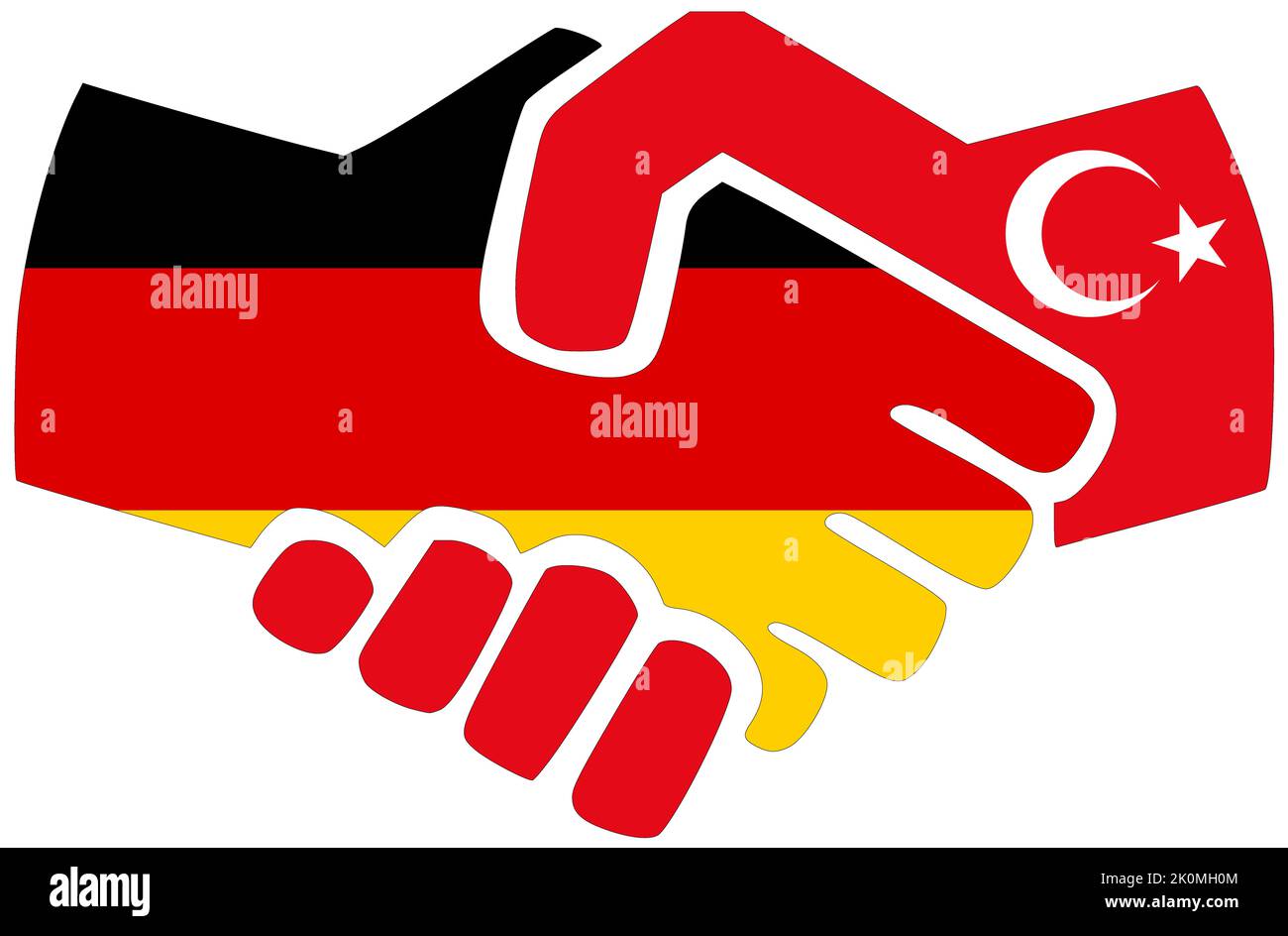 Germany - Turkey : Handshake, symbol of agreement or friendship Stock ...
