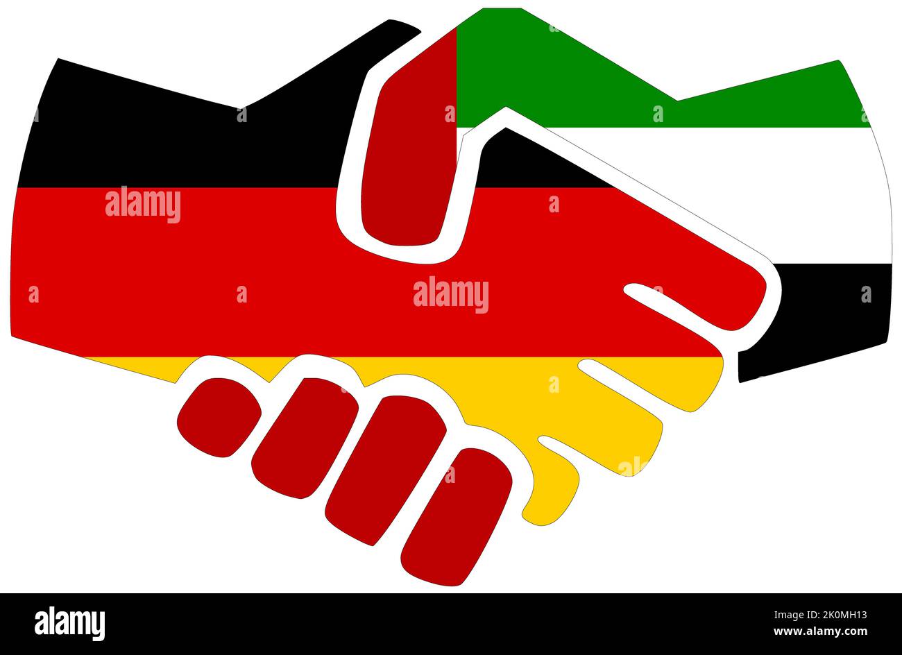 Germany - UAE : Handshake, symbol of agreement or friendship Stock ...