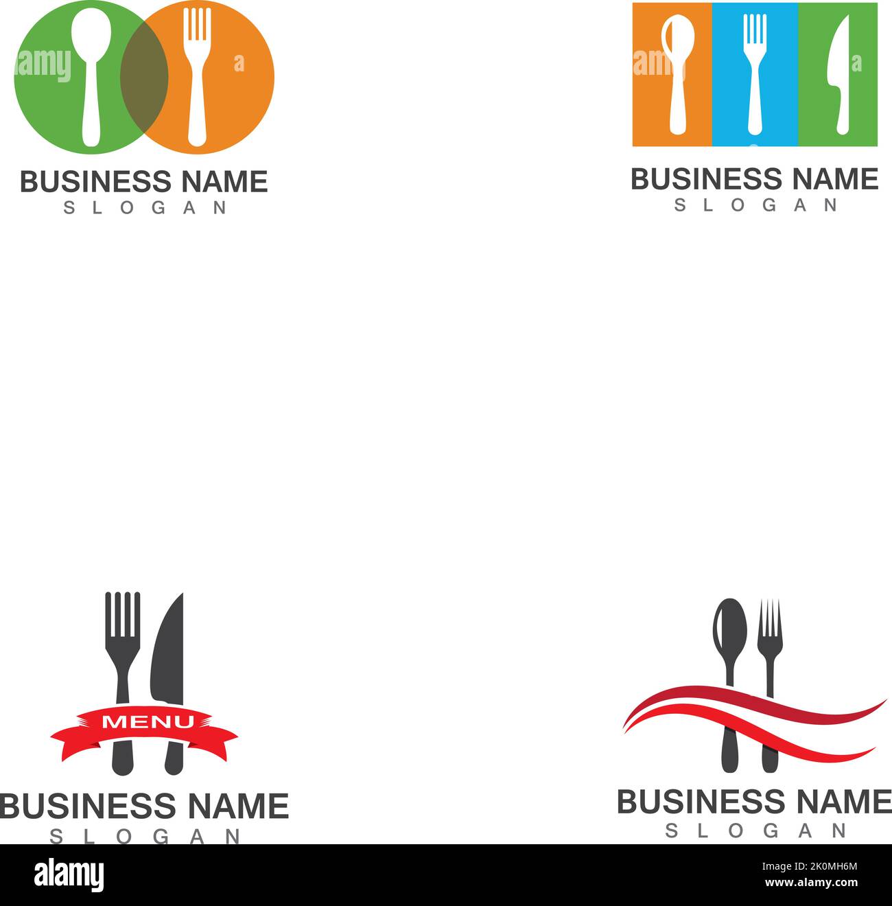 Fork, knife and spoon icon logo vector template.design for restaurant ...
