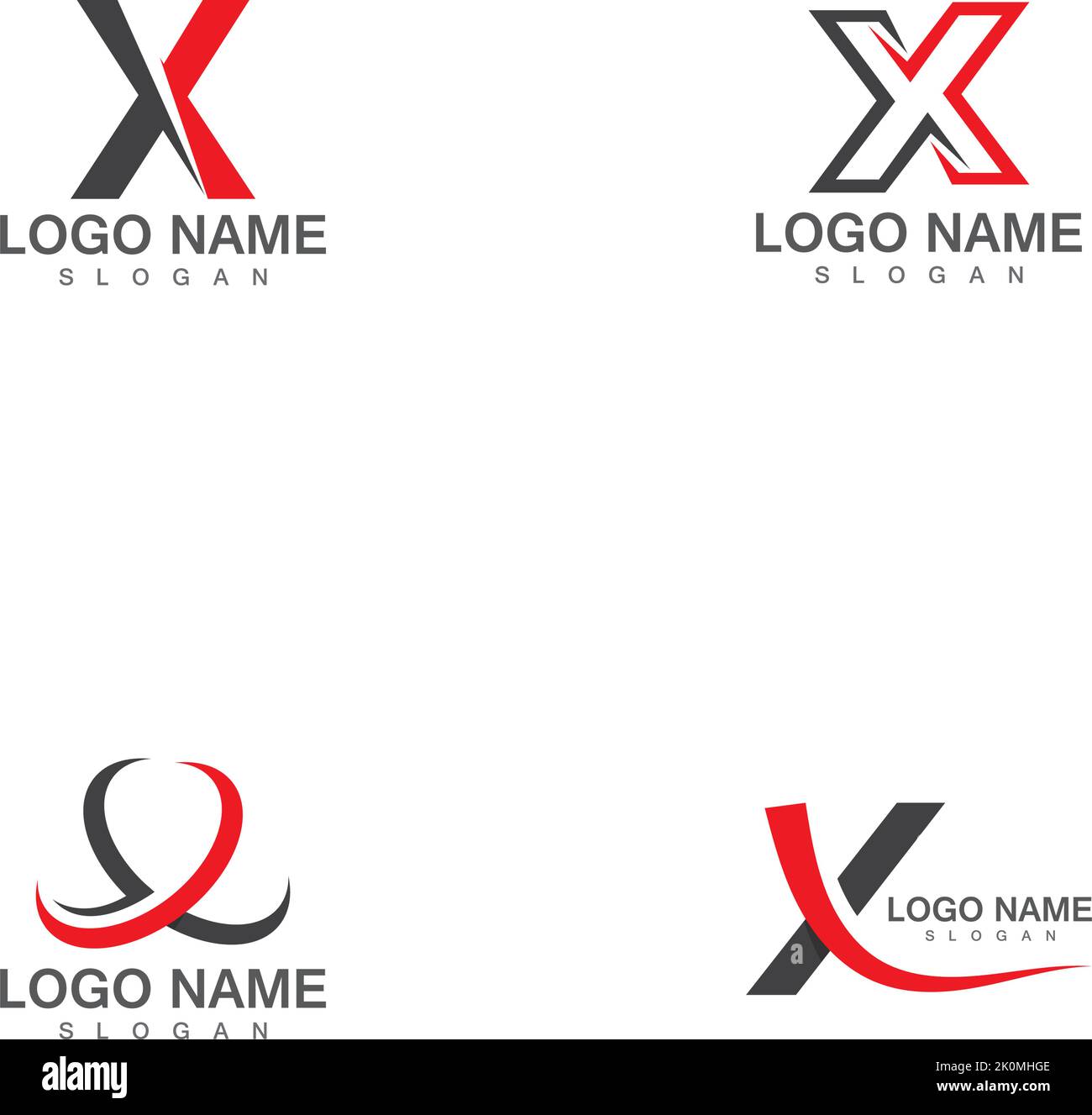 X Letter and X Logo Template vector illustration icon Stock Vector ...