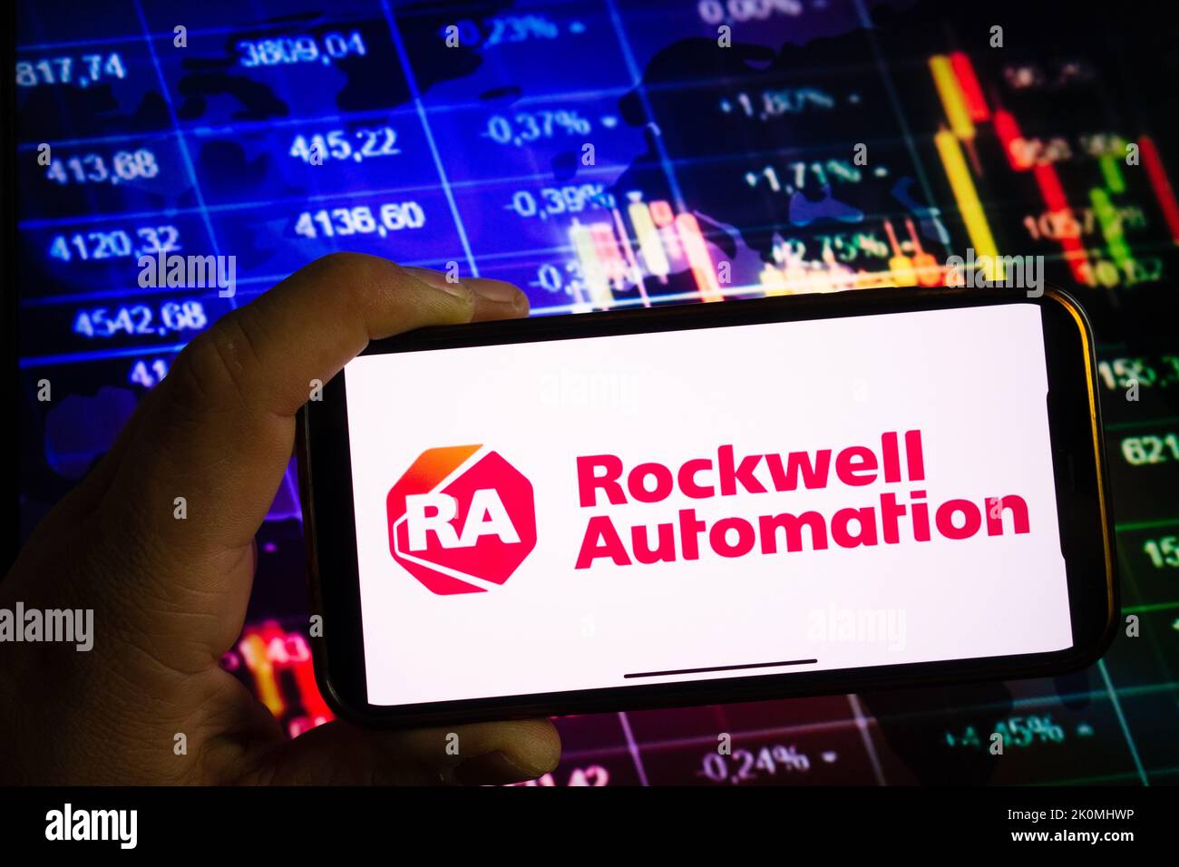 KONSKIE, POLAND - September 10, 2022: Smartphone displaying logo of ...