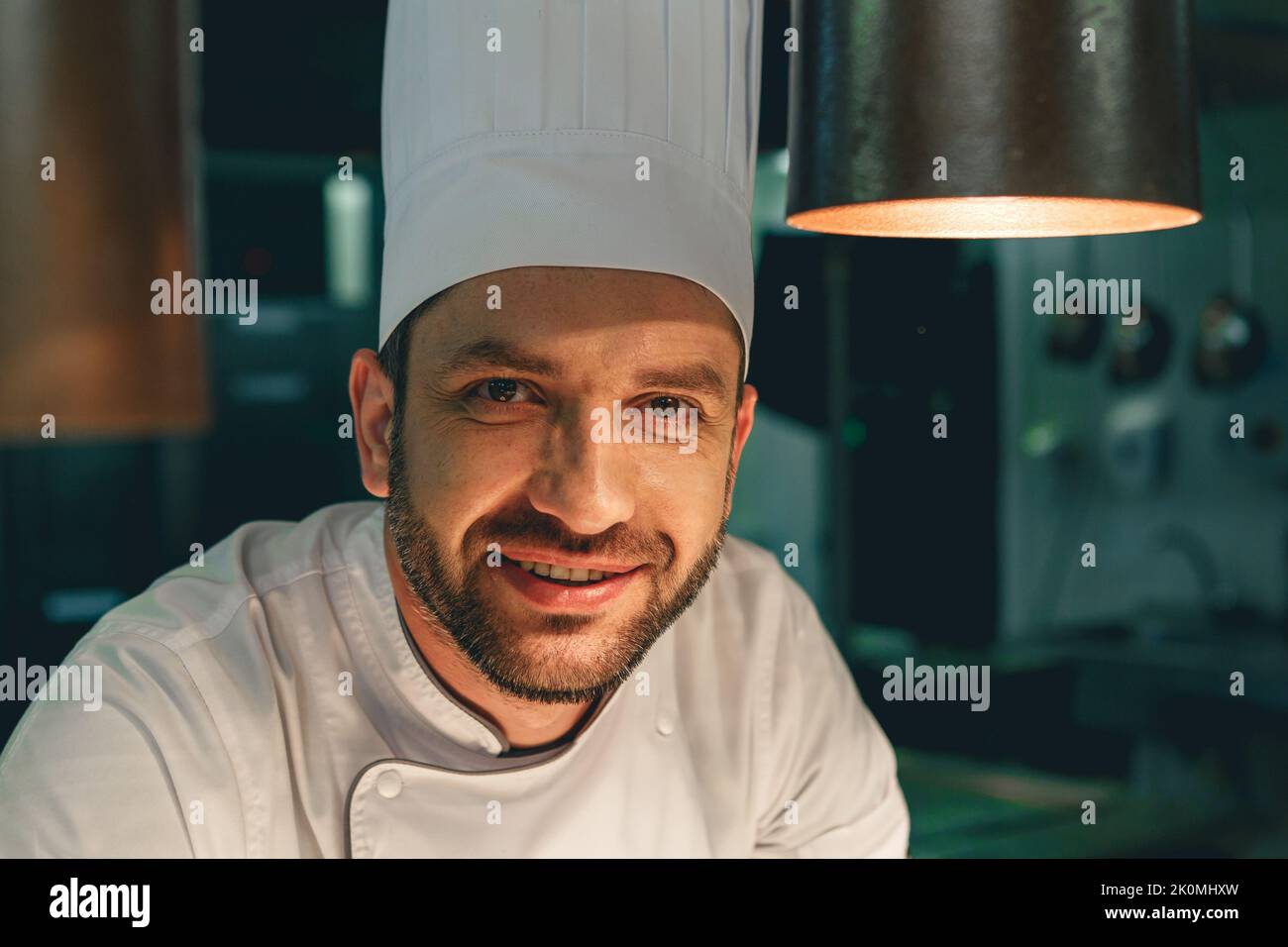 Smiling chef cook posing hi-res stock photography and images - Alamy