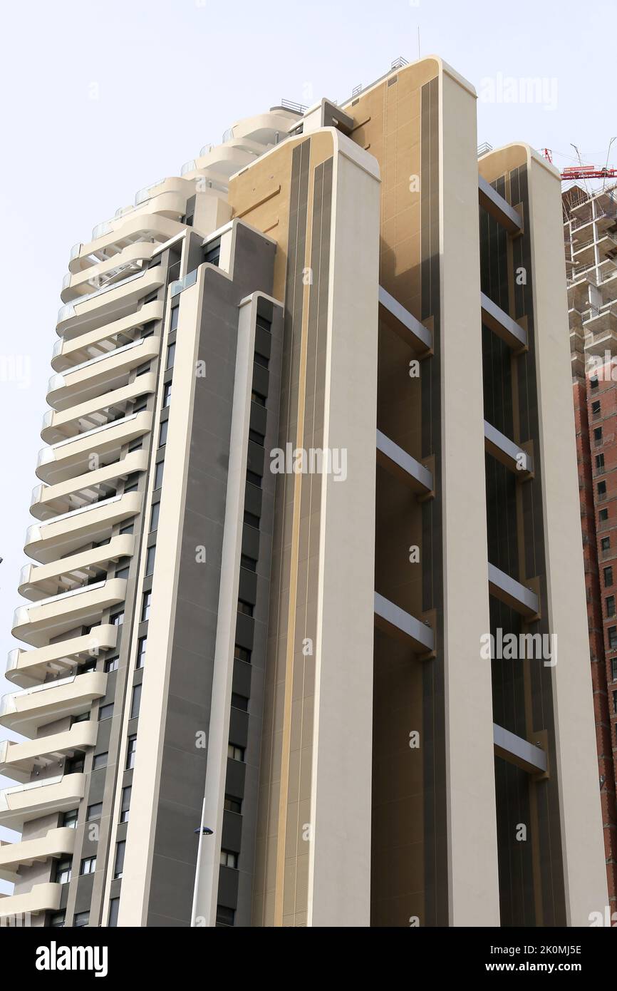 Benidorm, Alicante, Spain- September 11, 2022: Modern architecture ...