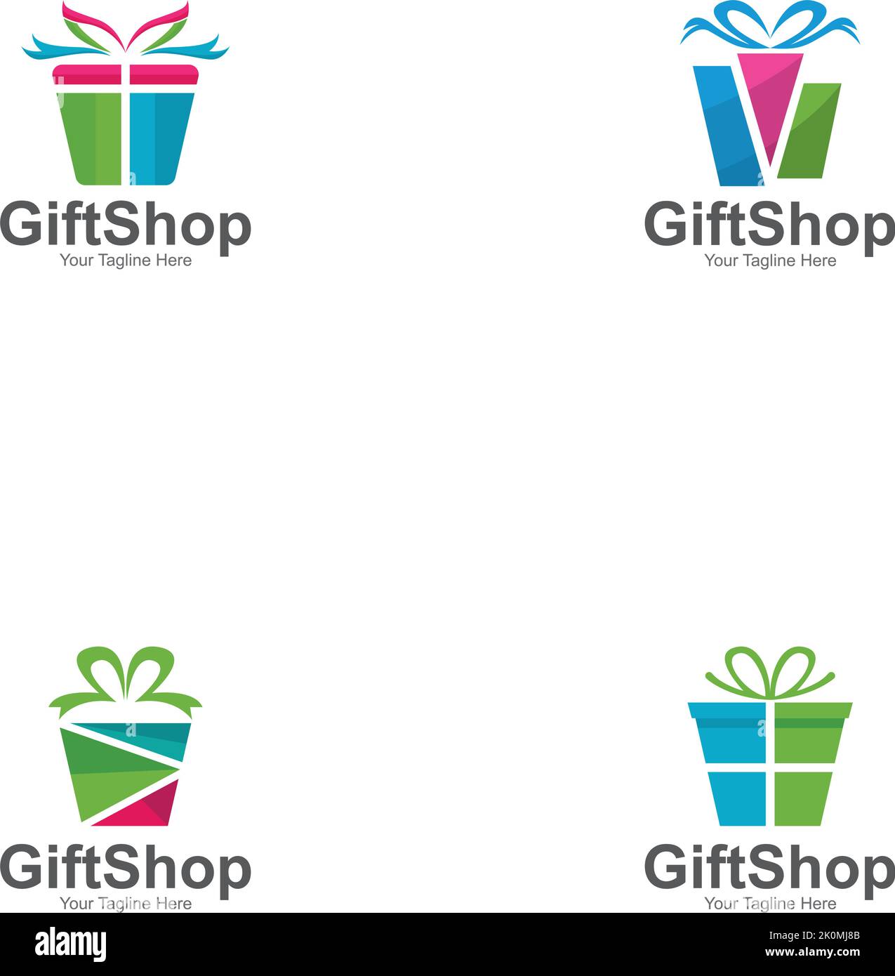Set Of Gift Shop Logo Symbol Template Design Vector, Emblem, Design ...