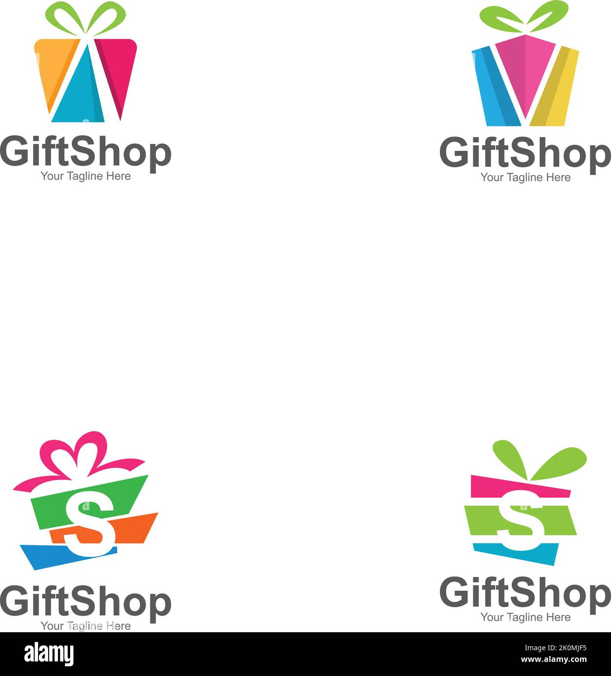 Set Of Gift Shop Logo Symbol Template Design Vector, Emblem, Design ...