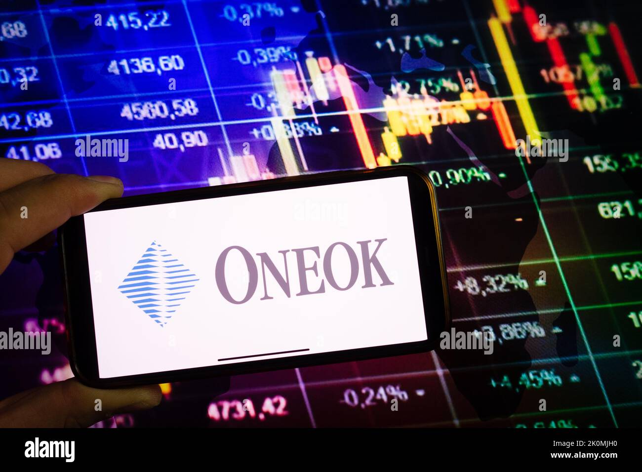 KONSKIE, POLAND - September 10, 2022: Smartphone displaying logo of ...