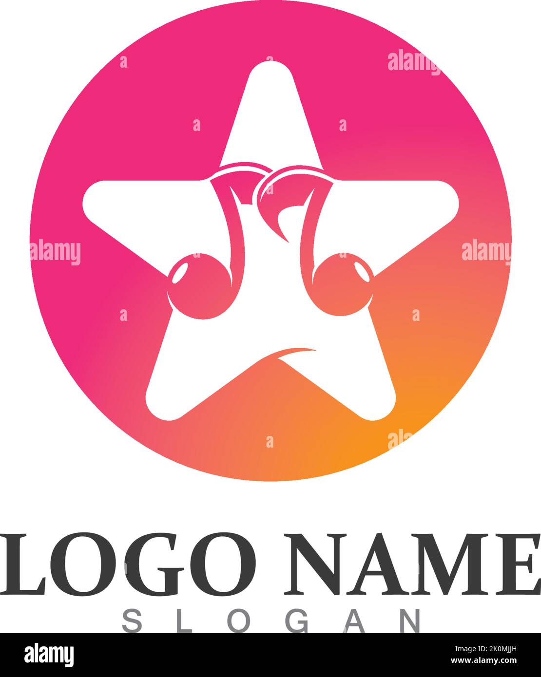 Star Note Music Icon Logo Design Template Stock Vector Image & Art - Alamy