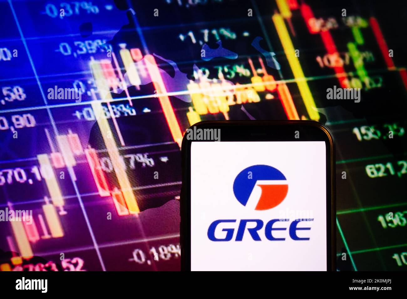 KONSKIE, POLAND - September 10, 2022: Smartphone displaying logo of ...