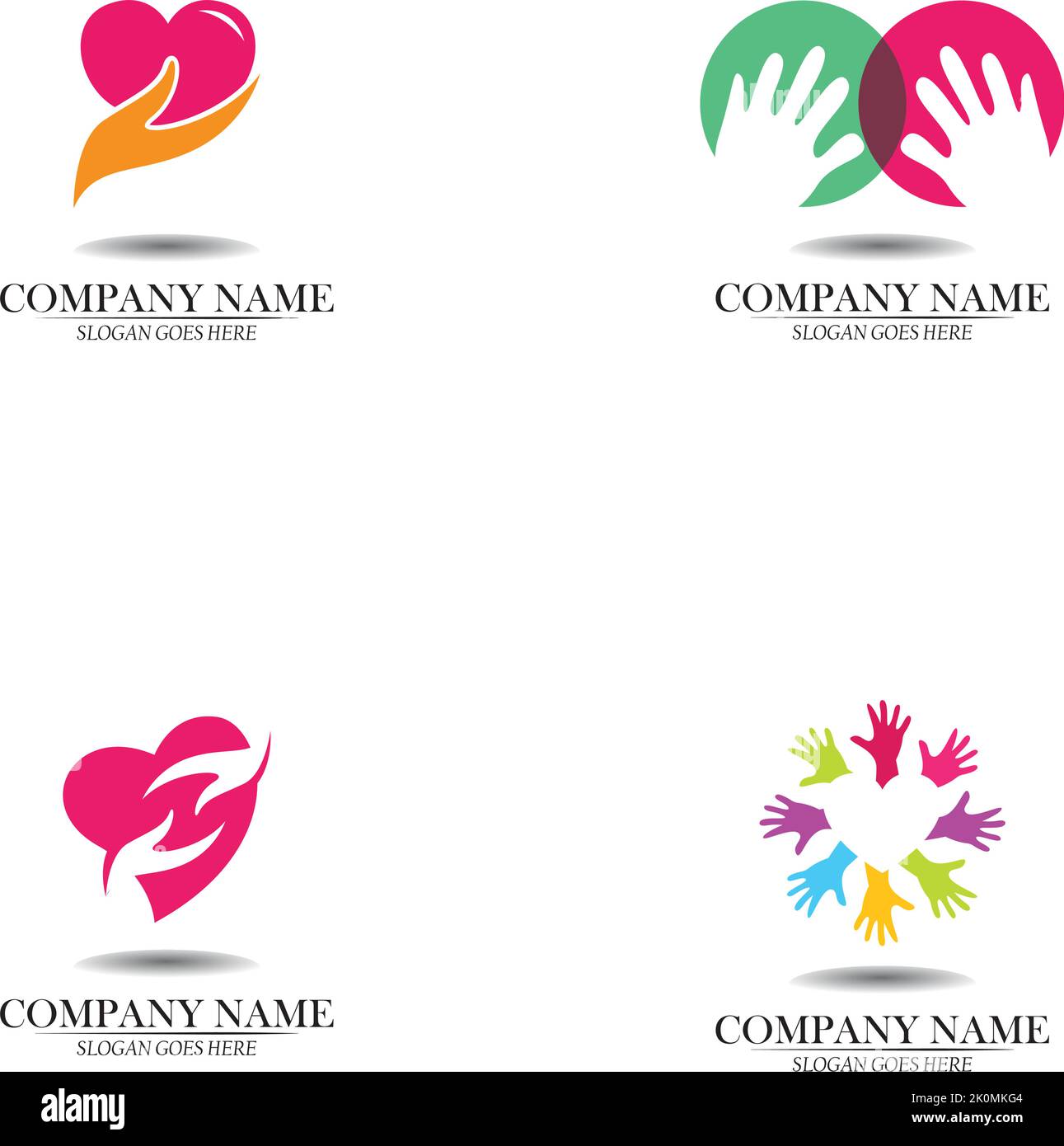 Hand and Love Logo Design icon template Stock Vector Image & Art - Alamy