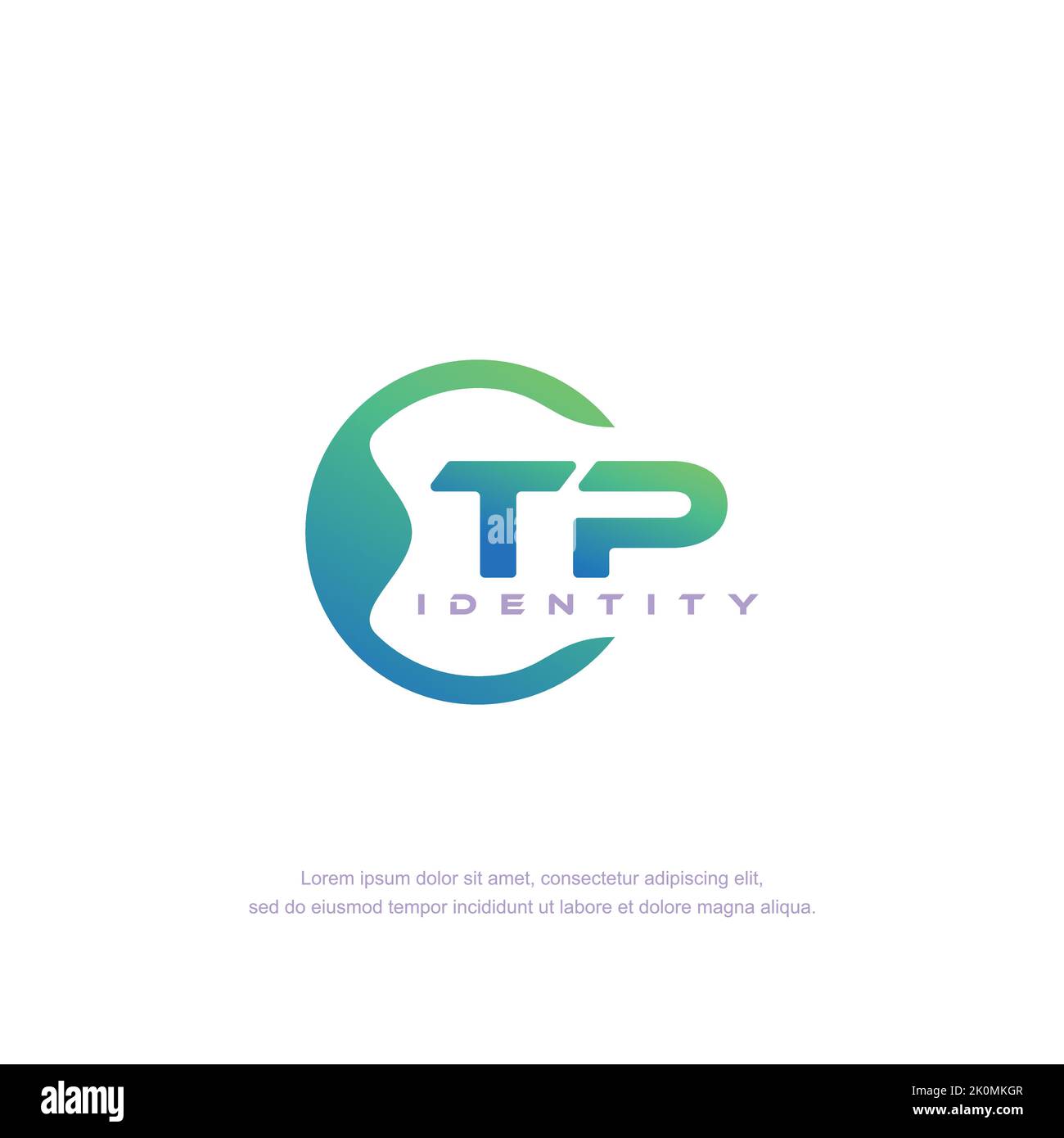 TP Initial letter circular line logo template vector with gradient ...