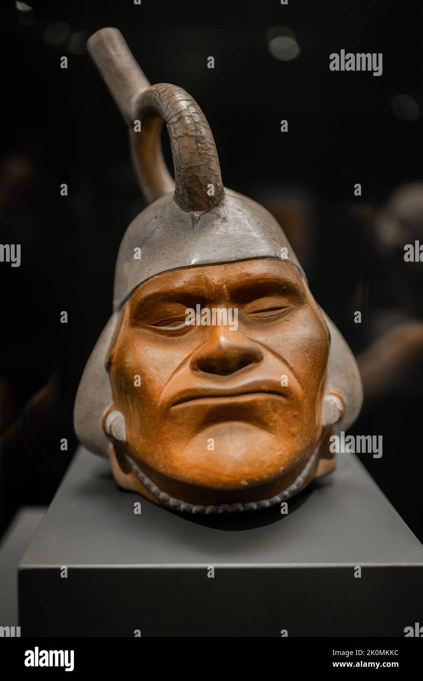 Vessel in the form of a priest or lord, Peru. Moche Culture. "The Human ...