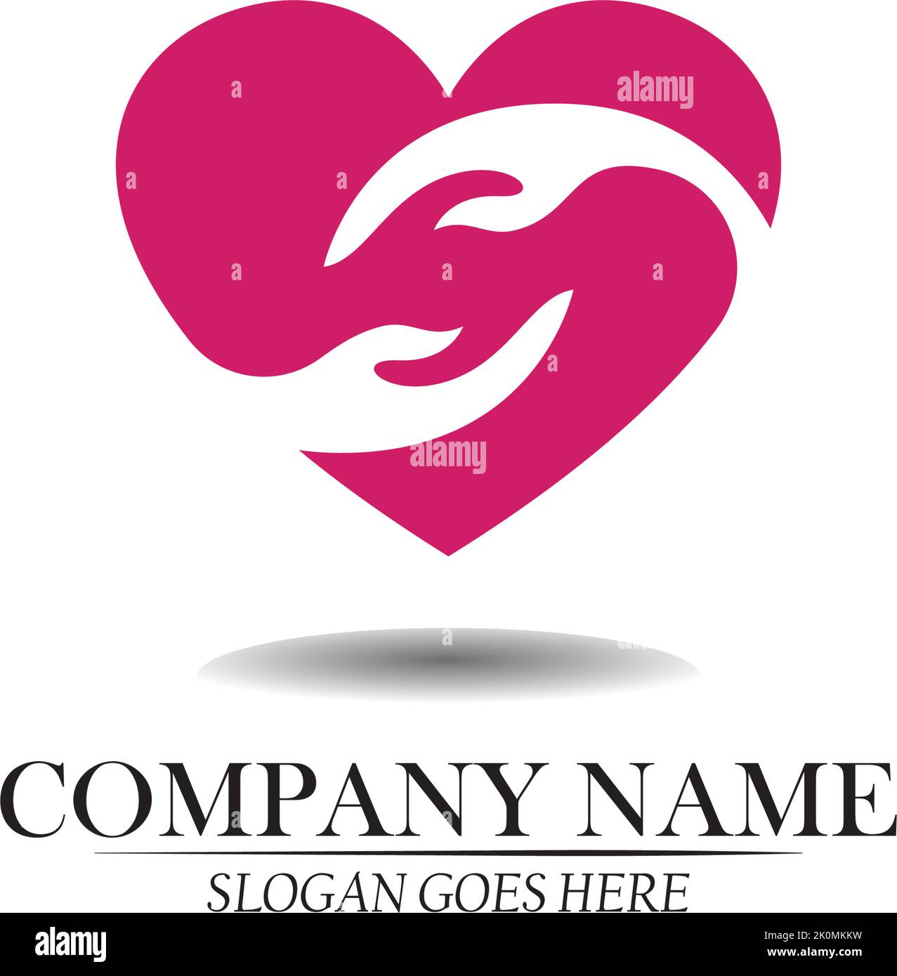 Hand and Love Logo Design icon template Stock Vector Image & Art - Alamy