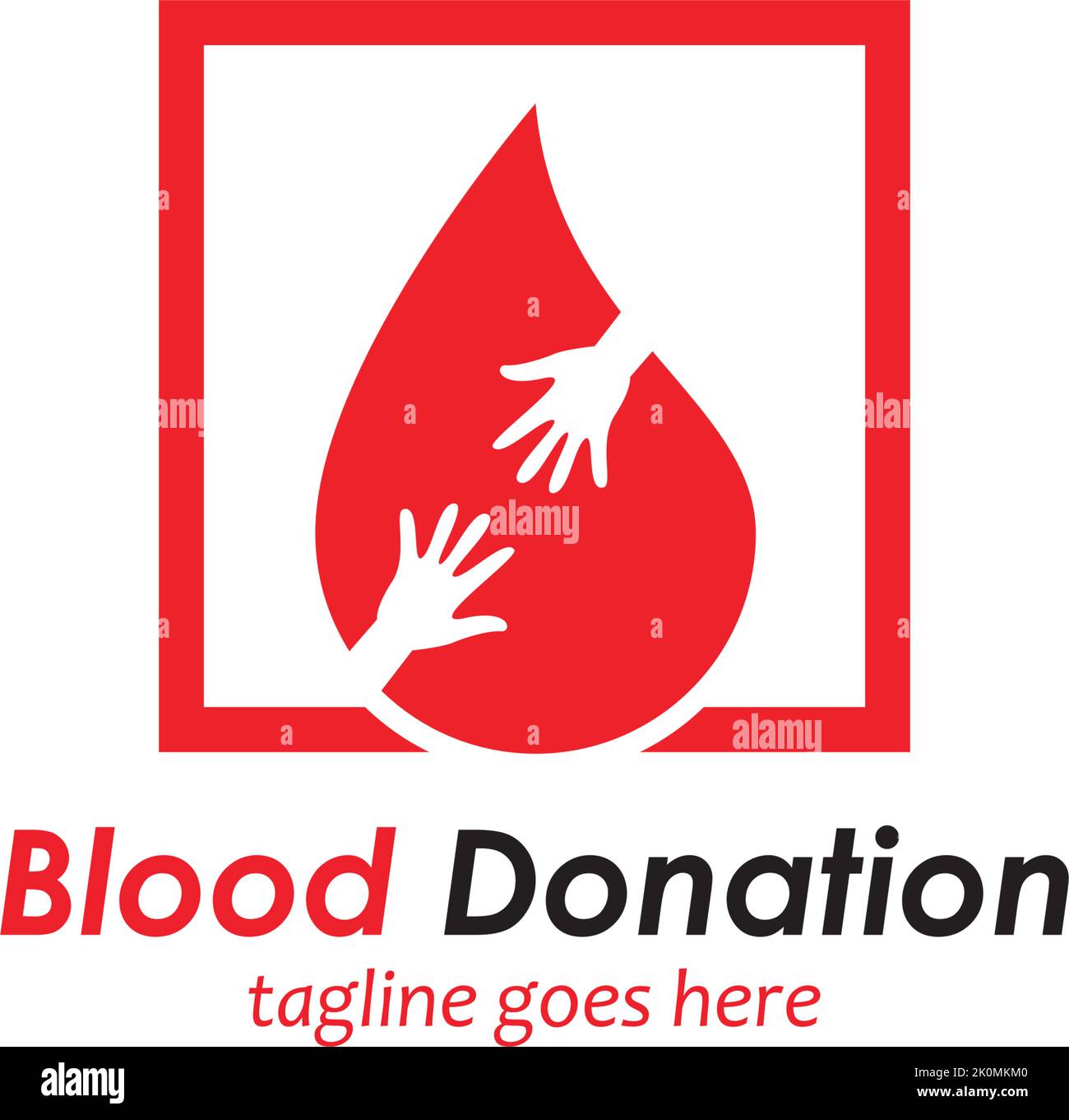 blood donation logo template design vector icon Stock Vector Image ...