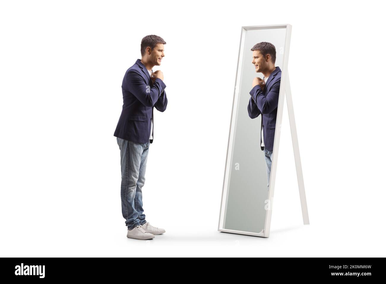 Business Person Looking In Mirror