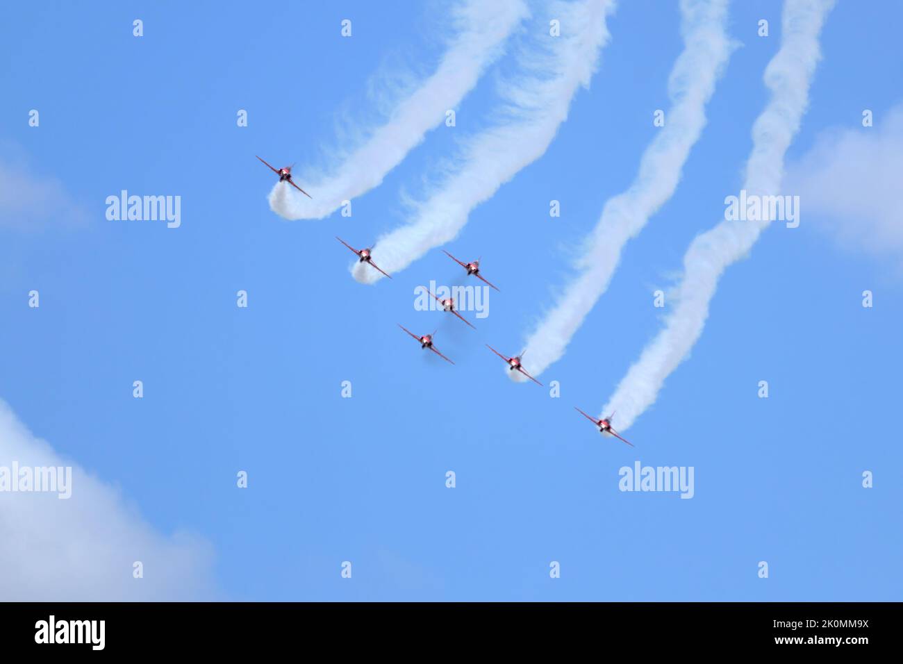 RAF aerobatic team Red Arrows air show performance Stock Photo - Alamy