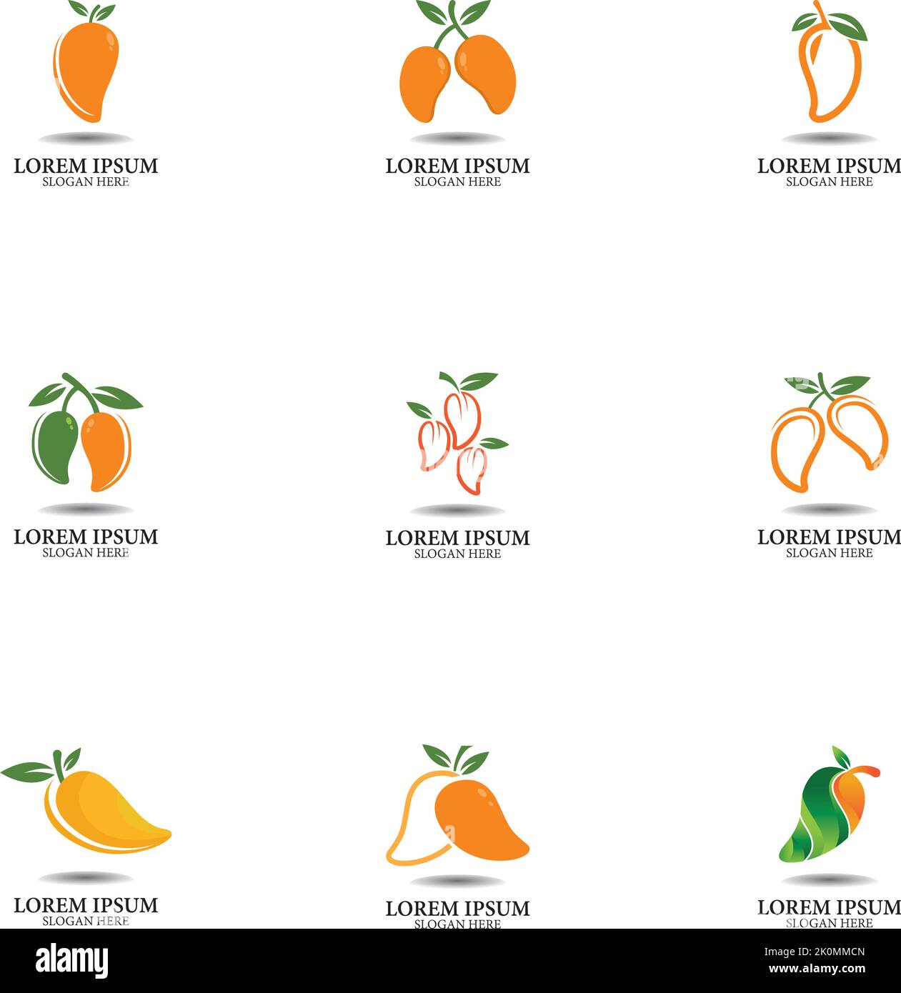 Mango flat image logo vector template illustration design Stock Vector ...