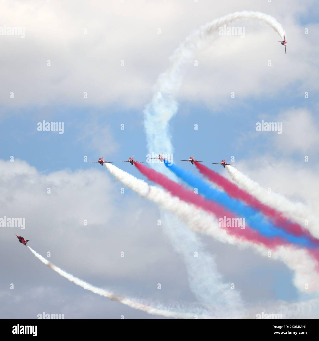 RAF aerobatic team Red Arrows air show performance Stock Photo - Alamy