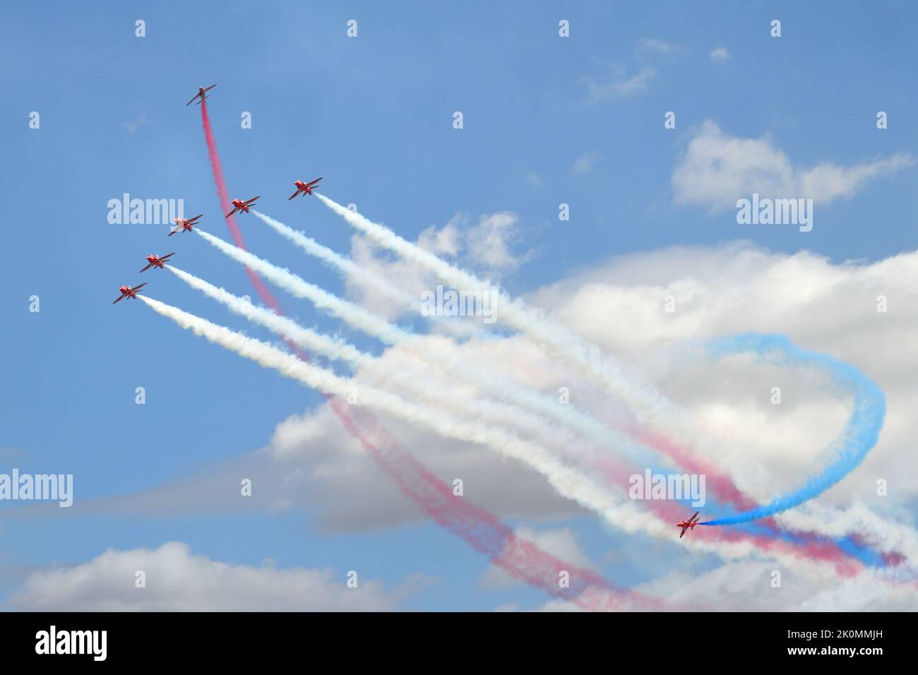 RAF aerobatic team Red Arrows air show performance Stock Photo - Alamy