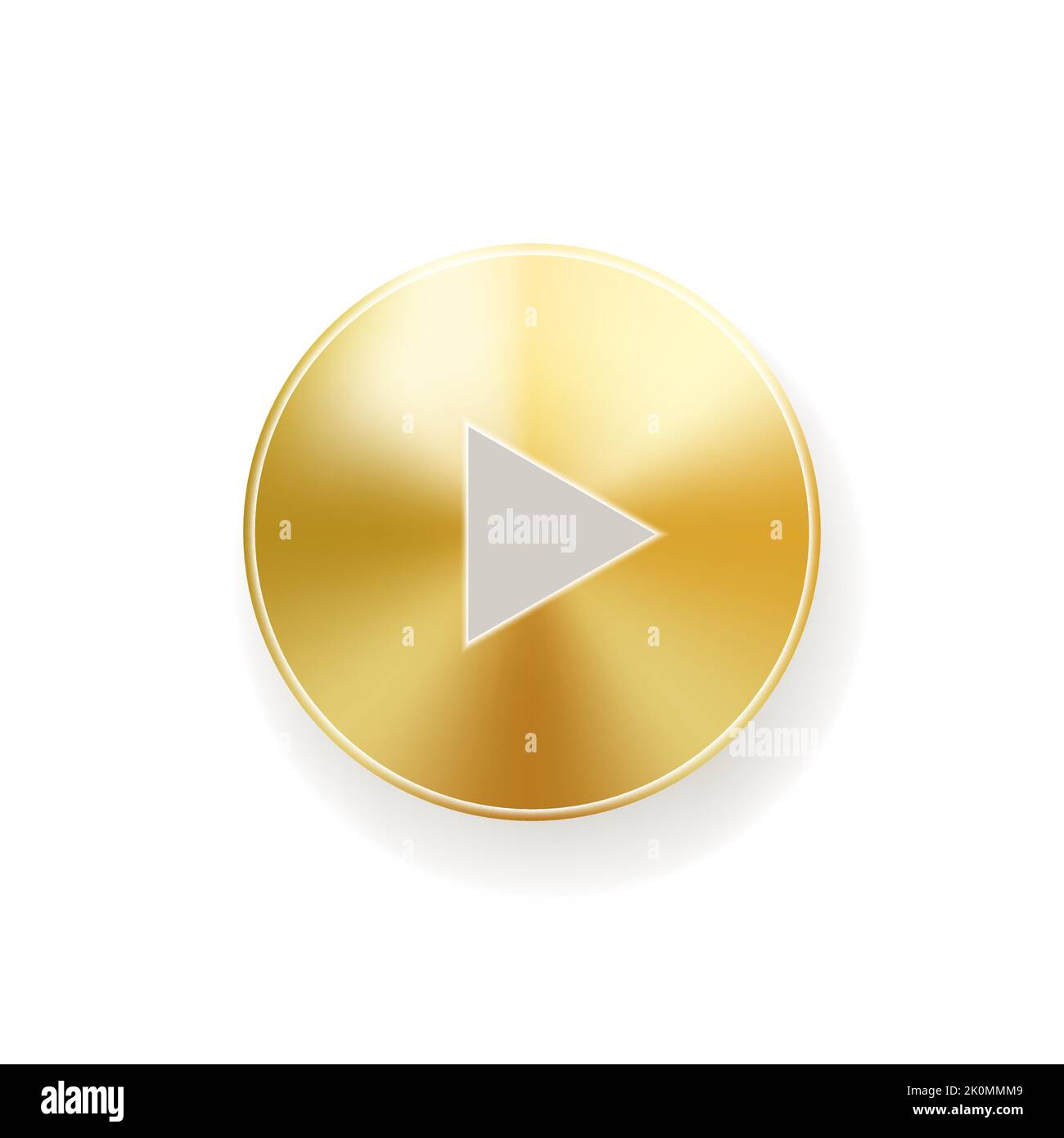 gold play button logo premium elegant template vector Stock Vector ...