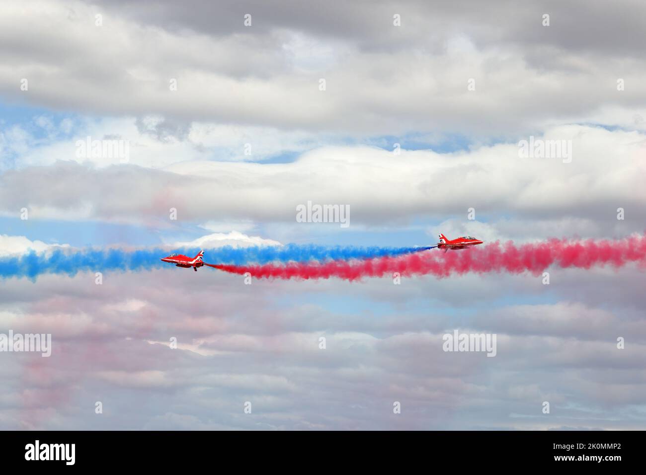 RAF aerobatic team Red Arrows air show performance Stock Photo - Alamy