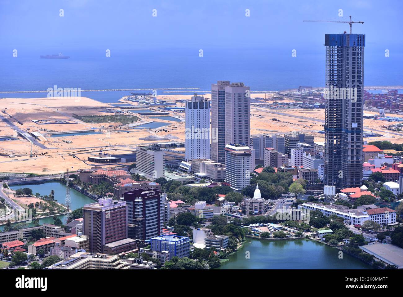 Colombo, Sri Lanka. 12th Sep, 2022. View of the Colombo Port city from ...