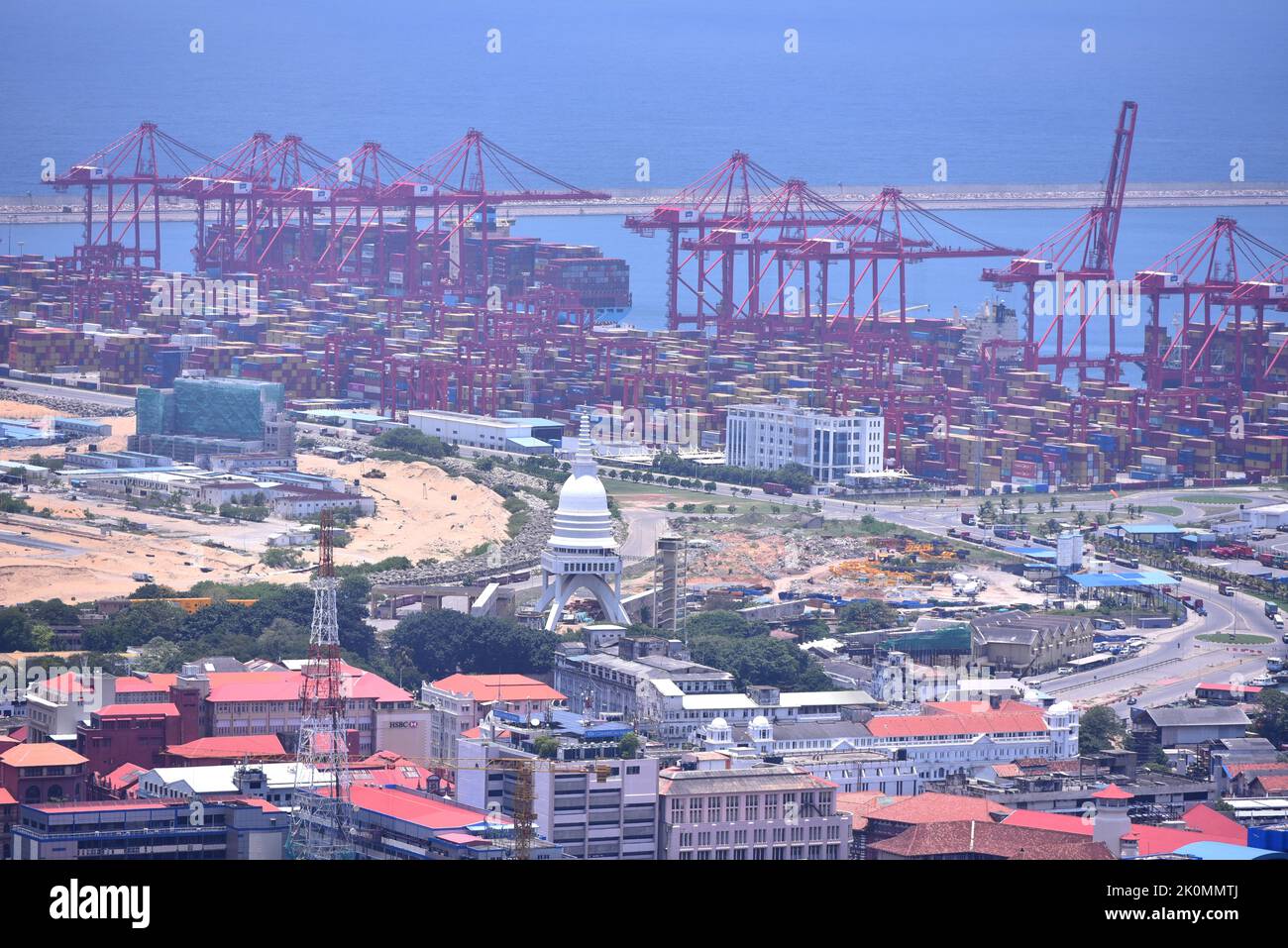 Colombo, Sri Lanka. 12th Sep, 2022. View of the Colombo Harbor from the ...