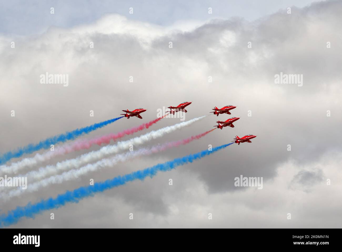 RAF aerobatic team Red Arrows air show performance Stock Photo - Alamy