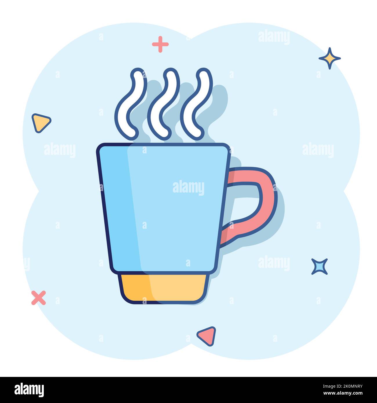 Coffee cup vector illustration cartoon hot drink in teacup cafe Cut Out ...