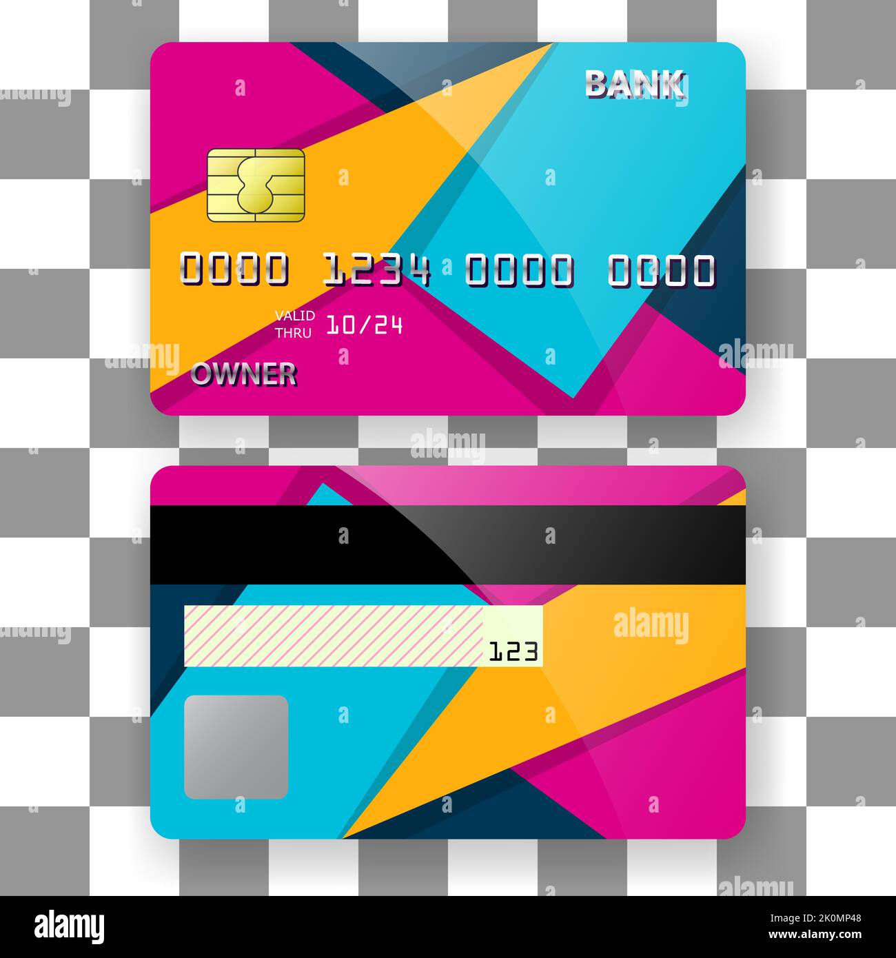 banking card template background pink stripe elegant design art ...