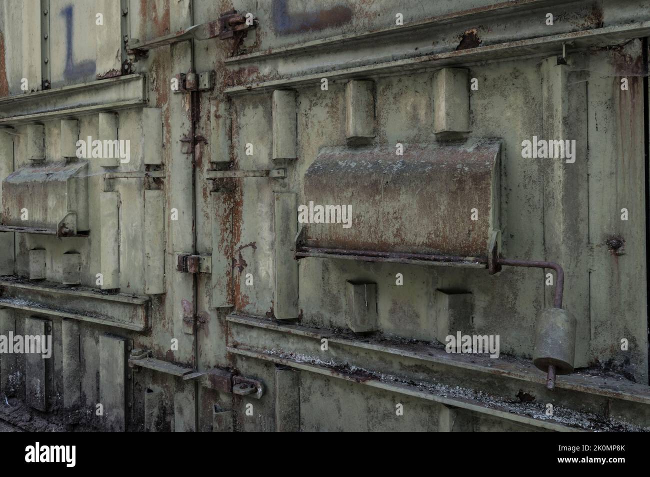 door of a military storage bunker building Stock Photo - Alamy