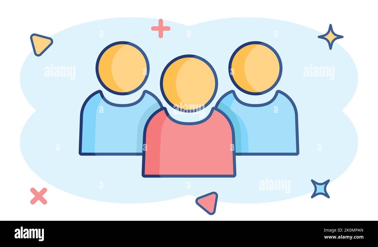 People communication icon in comic style. People vector cartoon ...