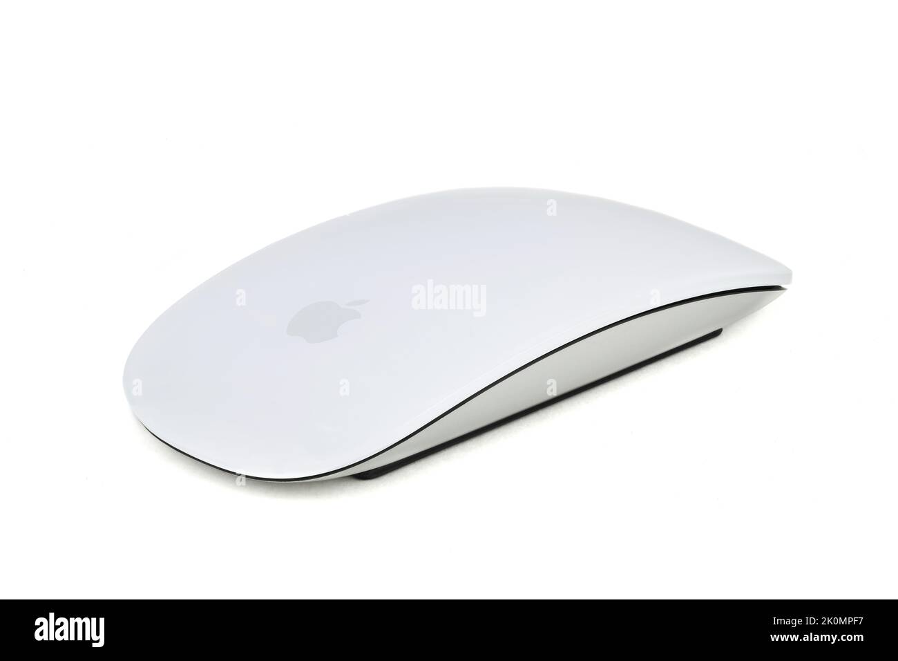 White Computer Mouse on White Background Stock Photo - Alamy