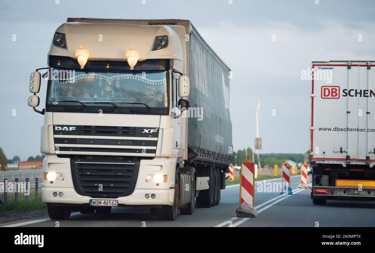 Mazowieckie, Poland - May 26, 2022: Refurbishment on the highway. High ...