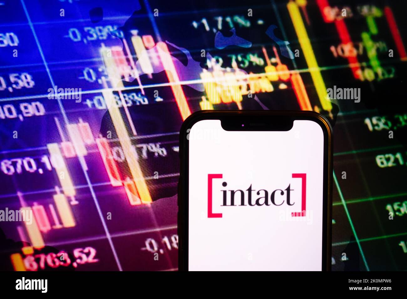 KONSKIE, POLAND - September 10, 2022: Smartphone displaying logo of ...