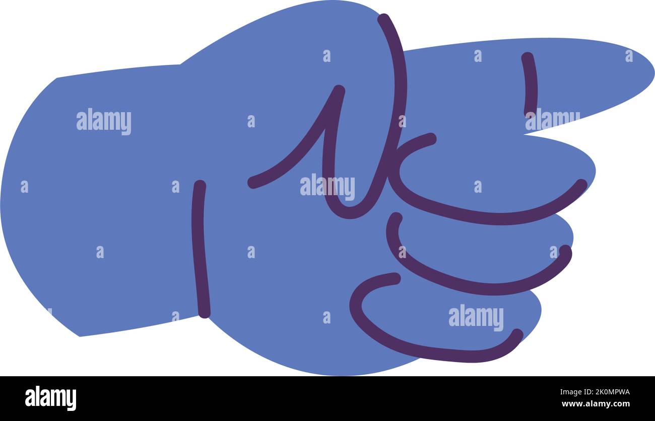 flat blue hand pointing Stock Vector Image & Art - Alamy