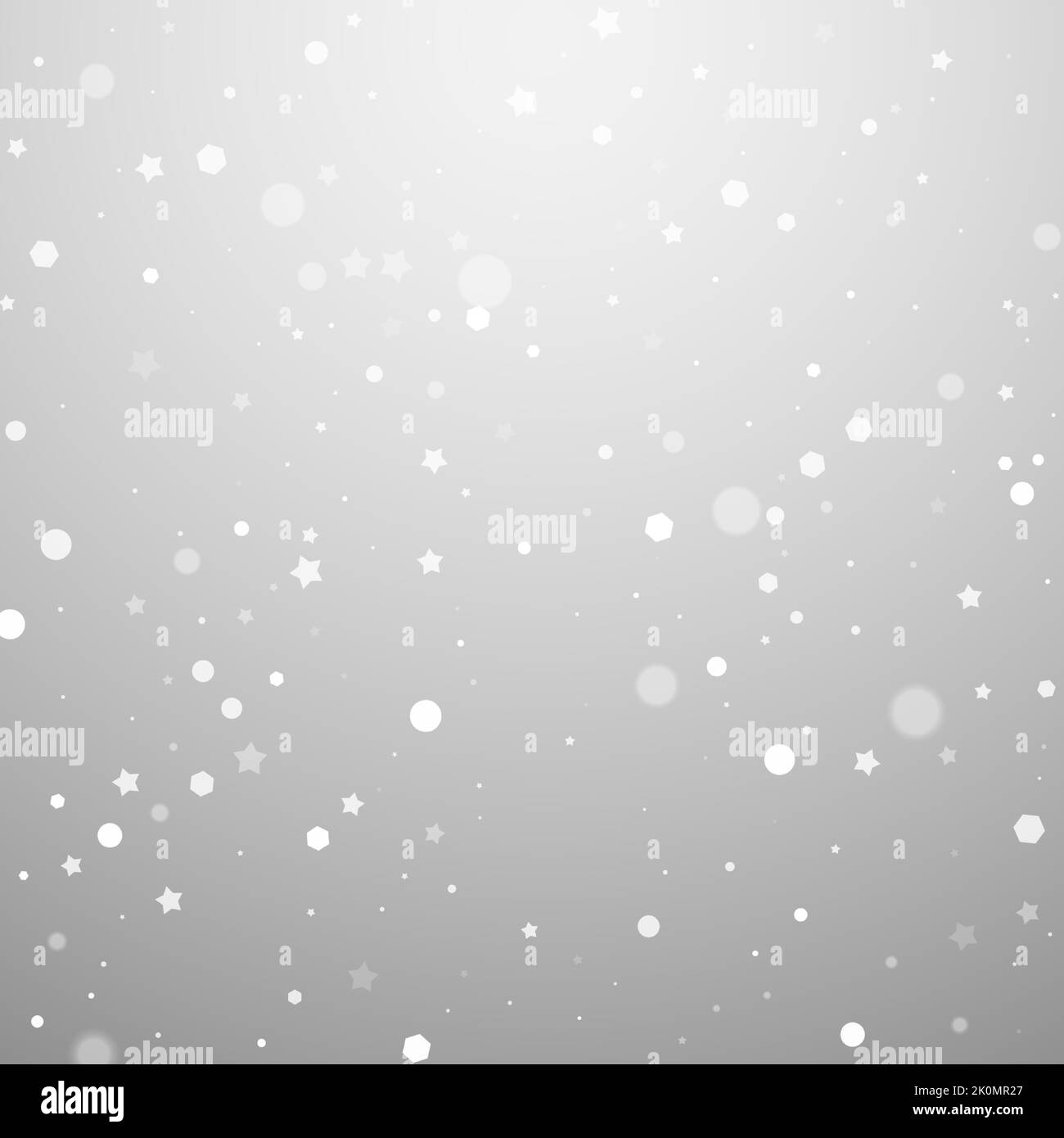 Christmas falling snow background. Subtle flying snow flakes and stars ...