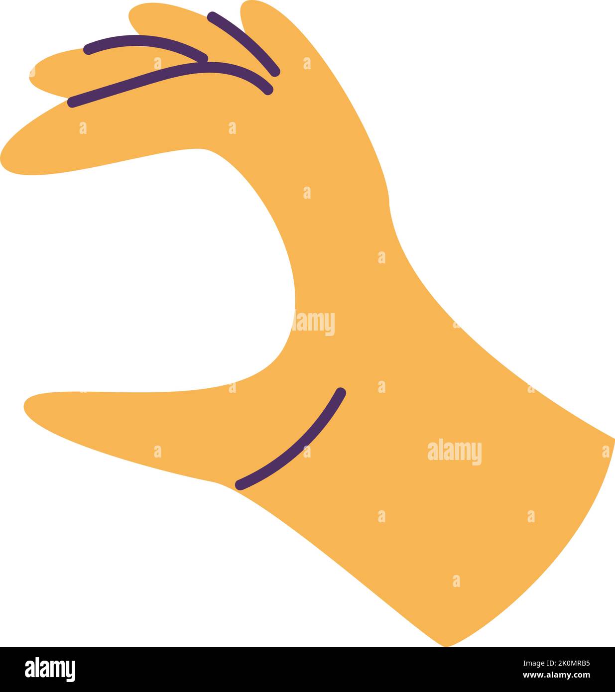 flat yellow hand gesture Stock Vector Image & Art - Alamy