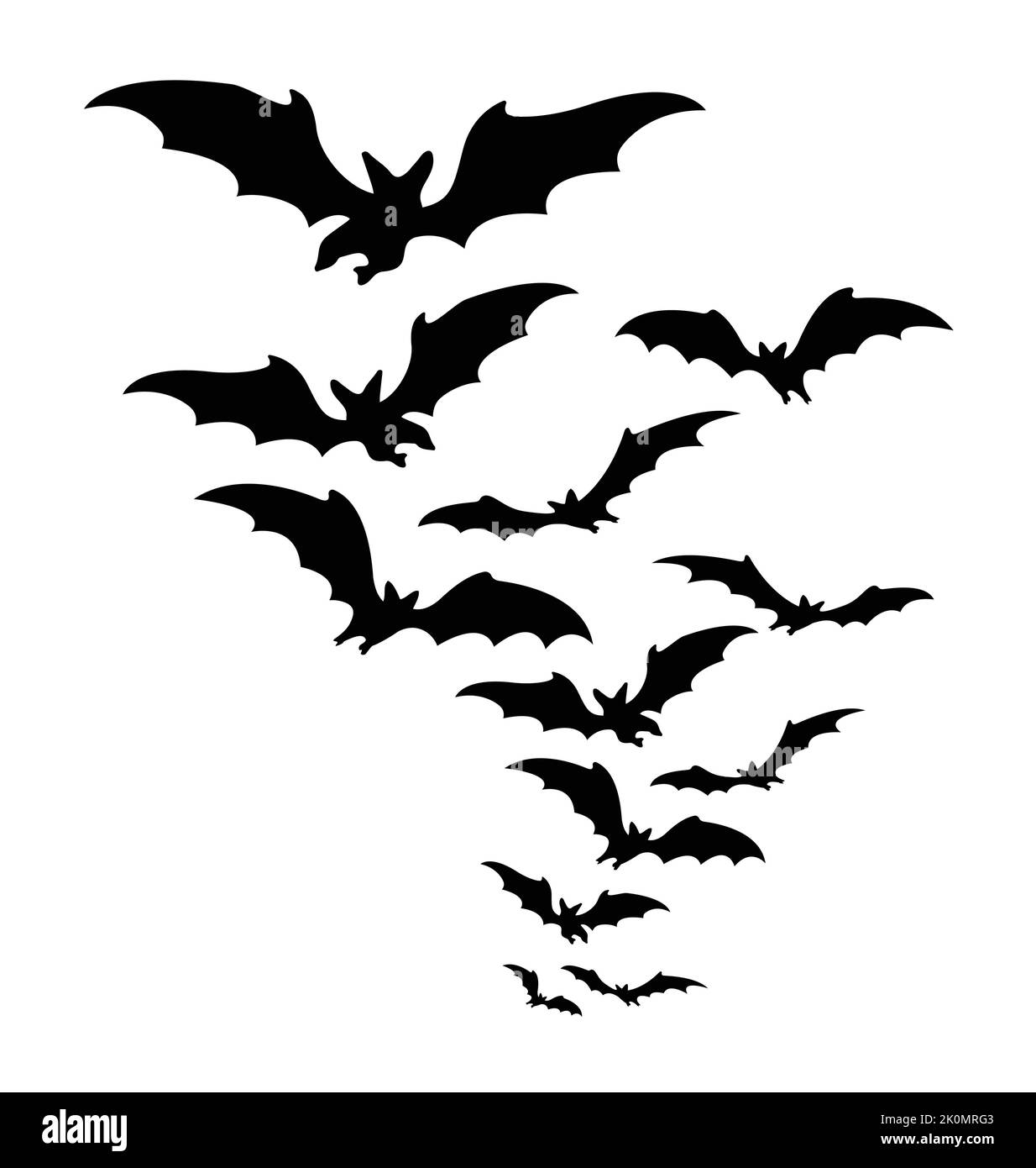 Scary Cartoon Halloween Bats