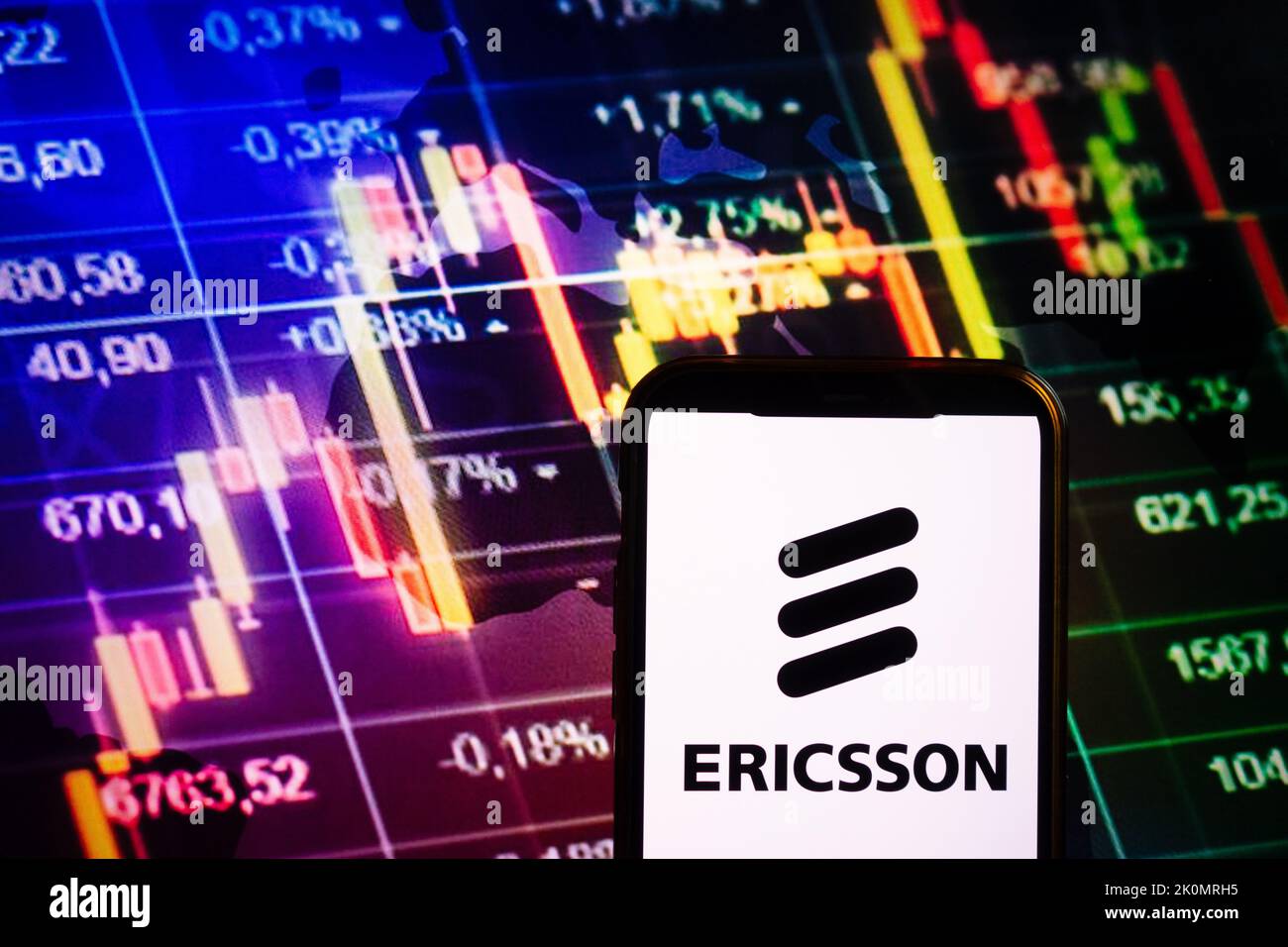 KONSKIE, POLAND - September 10, 2022: Smartphone displaying logo of ...