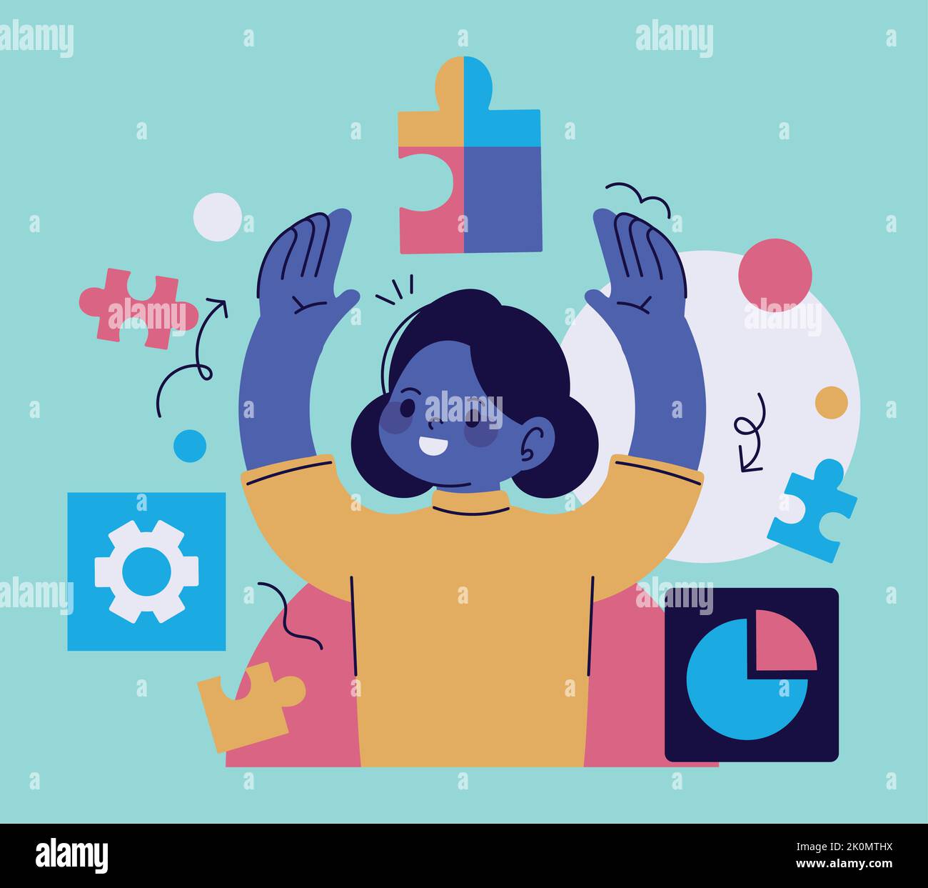 developer female character Stock Vector Image & Art - Alamy