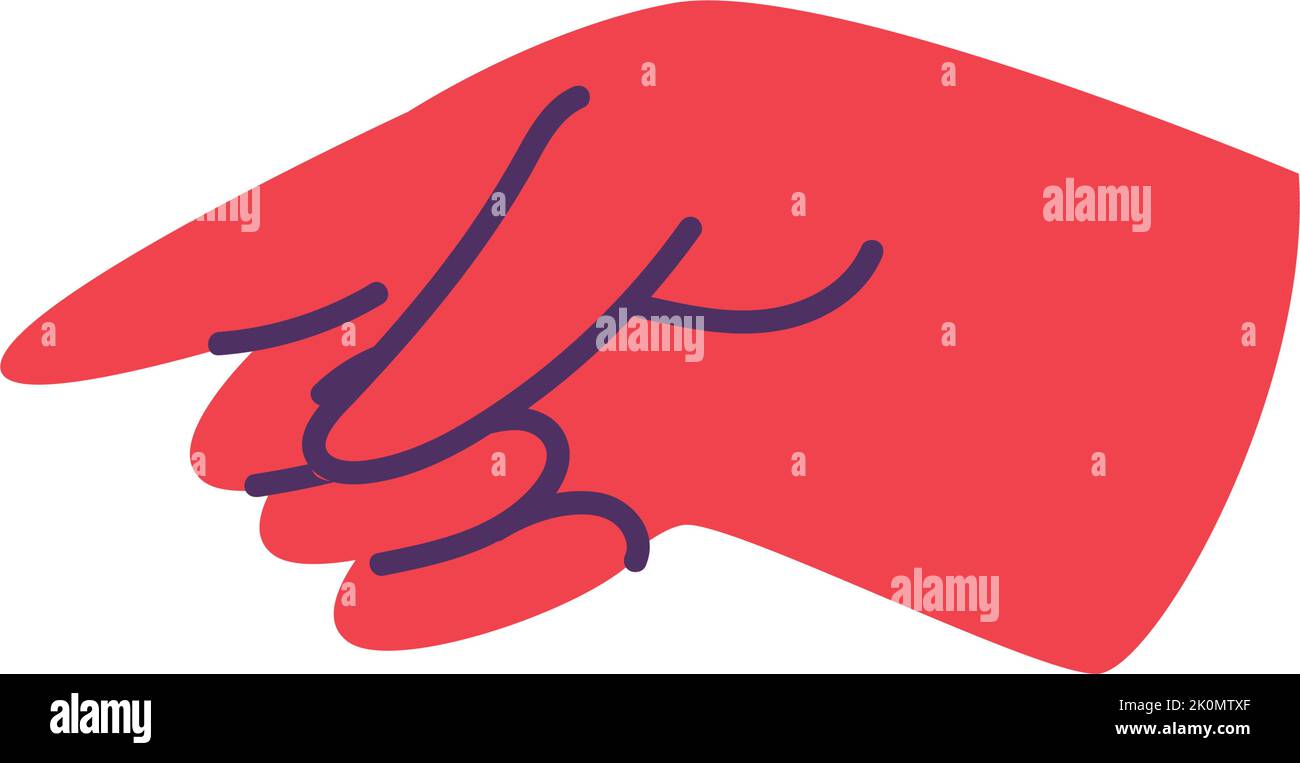 flat red hand pointing Stock Vector Image & Art - Alamy