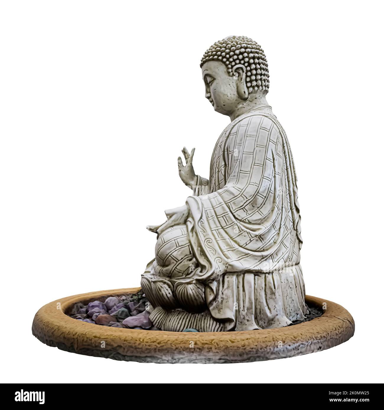 Buddha statue isolated on white background 3d illustration Stock Photo ...