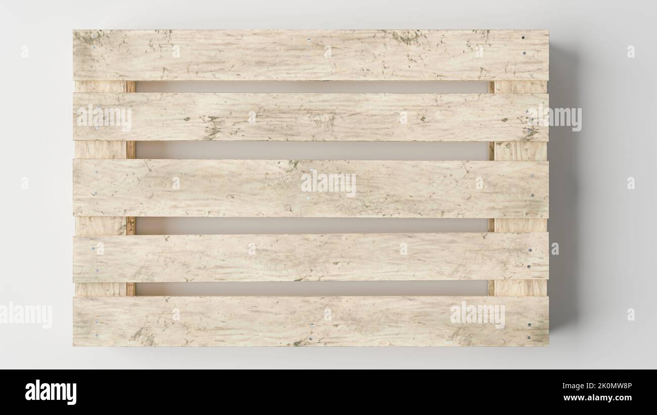 pallet isolated on white background 3d illustration Stock Photo - Alamy