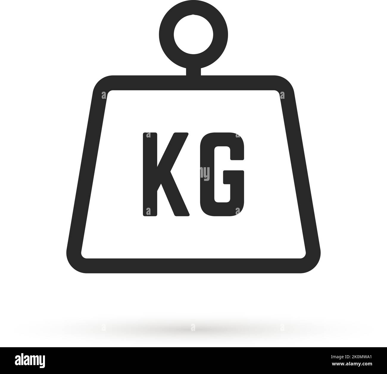 black thin line simple kg icon Stock Vector Image & Art - Alamy